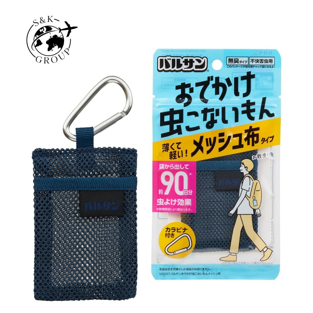 バルサン「おでかけ 虫こないもん 布タイプ」です。 持ち運びしやすい布タイプの虫よけアイテムで、外出時の不快害虫対策におすすめです。 カラビナ付きのため、バッグやリュック、ベビーカー、衣類などに手軽に取り付けできます。 無臭タイプなので香り...