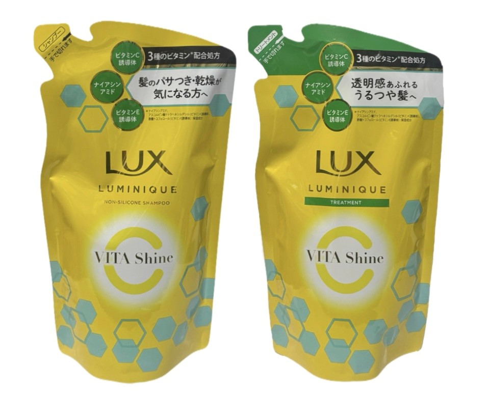 □販路限定商品□ラックス　ルミニークから新しいシリーズがでました。□3種のビタミン、ビタミンC誘導体、ビタミンE誘導体、ナイアシンアミド配合処方で、髪の健康をサポートしてくれます。□さわやかなグレープフルーツとアップルの香り。□毛髪なめらか...