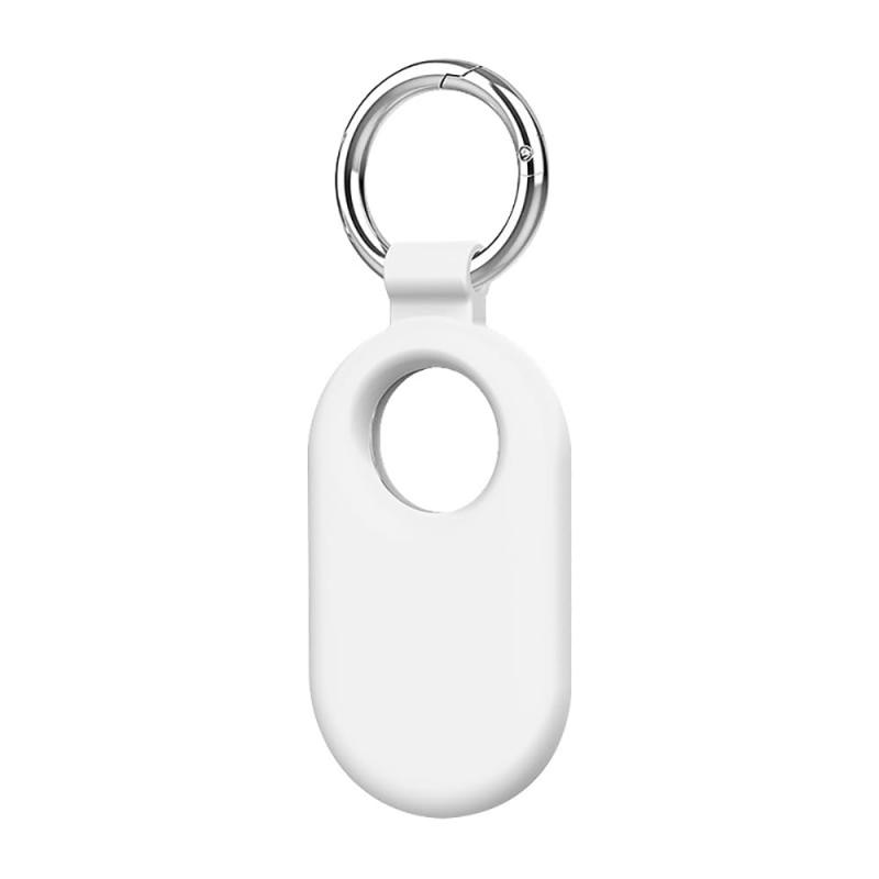 For Galaxy SmartTag2 用 ケース カバー 【BAOLINTX】 メタルリング付き 防水防塵 軽量 耐衝撃性 トラッカー用保護カバー 軽量 薄型 滑り止め Galaxy SmartTag 2 保護ケース(ホワイト)【対応機...