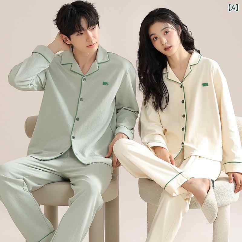 カップル パジャマ 女性 2025 新型 秋冬 モデル 男性 綿 100 % 綿 100 % 長袖 女性 家庭 服 セット製品カテゴリー: スーツ生地名: 綿スタイル: カーディガン,シンプルかつカジュアル主な生地構成: 綿厚さ: 中程度の...