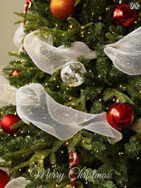 プラスチック 網 糸 漁網 糸 クリスマスリボンクリスマスツリー 欧米 風 装飾 網 帯 ネット 赤 精 品 リボンリボンリボン貨物番号: いいえ材質: その他カラー: プラチナ26cm * 9 m,ベージュ26cm * 9 m,銀26cm...