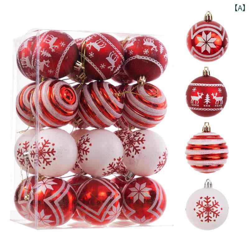 2個セット在庫 あり 6 cm 24 個 入り 赤 白 プラスチック メッキ クリスマス ボール 雪の 結晶 鹿 クリスマス 塗装 クリスマスツリー 吊り 飾り ボール材質: プラスチック製品番号: 6cm 24個の雪の結晶セットカラー: ...