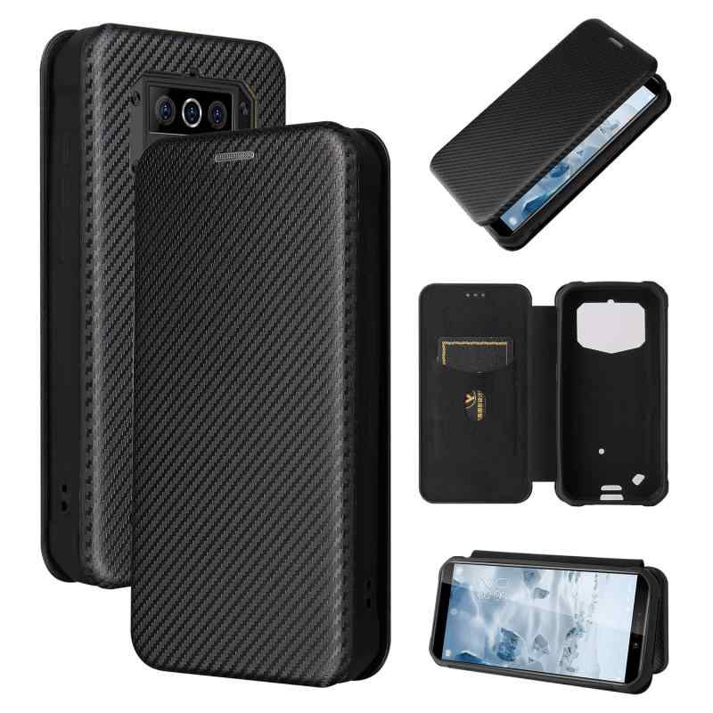 Pelanty for Oukitel WP5 ケース 手帳型 炭素繊維調 for OUKITEL WP5 Pro 携帯カバー 背面 軽量 薄型 財布型 カード収納 スマホケース マグネット ストラップ付き 耐衝撃 全面保護-ブラック【対応...