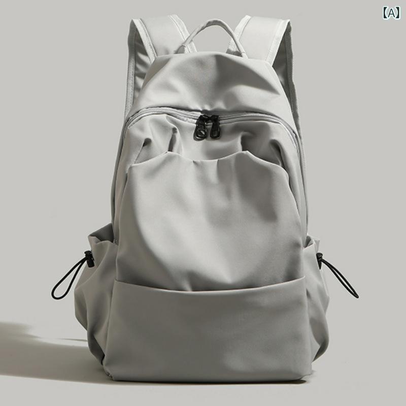 新しい 韓国 風多 用途 リュックサック、 メンズ 無地 ショルダーバッグ、 女子 高校生 リュック、 大学生 パソコン バッグ、 高級 感、 越境色: グレー,黒,青対象性別: ニュートラル/男性と女性の両方が利用可能適用可能なシナリオ:...