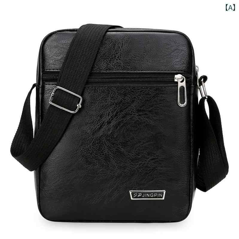 外国 貿易の 新型 シンプルな 男性の ショルダーバッグ PUの 柔らかい 皮の 質感の カジュアルな 斜め ショルダーバッグの ビジネス 旅行の 縦 型の ブリーフ ケーススタイル: 都会的なシンプルさ商品番号: YZ&amp;1705材...