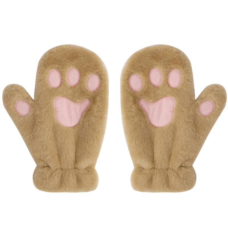 [RUIXIA1] 肉球 手袋 キッズ ミトン 猫の爪 グローブ かわいい 子供グローブ 冬 防寒用手袋 もこもこ 暖かい 保温 防寒 おしゃれ 女の子 男の子 子供 小学生 自転車 通学 バイク アウトドア スキ【素材】ナイロン　 【サイ...