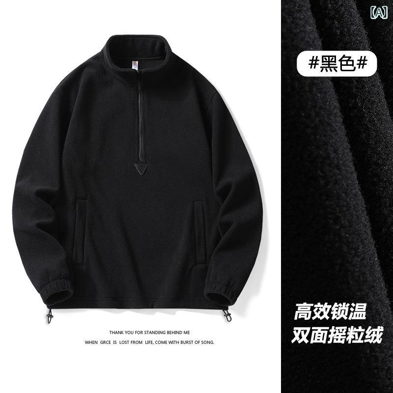 ポーラーフリーススウェットシャツメンズ 2025 メンズ 秋冬 無地 大きい サイズプルオーバースウェットシャツスタンドカラー 暖かい 厚みの ある トップ供給カテゴリー: スポットブランド: モチュアン商品番号: 2317(スウェットシャ...