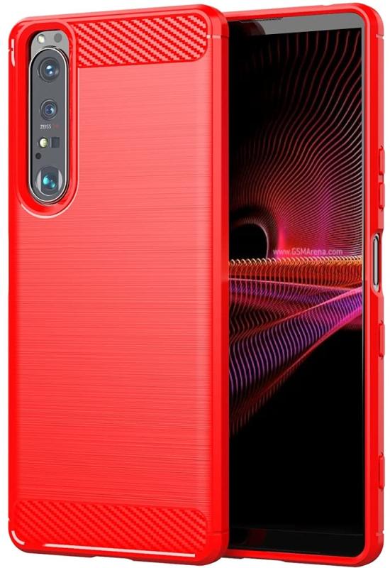 Xperia 1 III ケース、Folmecket TPU ソフトケース 耐衝撃 衝撃吸収 傷防止 カメラ保護 Qi充電 ワイヤレス充電 アイフォン SONY Xperia 1 III 6.5" (Xperia 1 III レッ...
