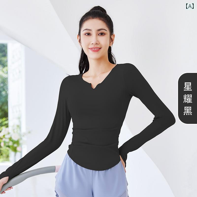 蜜 桃の 新型 v ネック 長袖 吸汗 通気 性 ランニング スポーツ 上着 ウエスト 立体 修身 フィットネスヨガ 服 女性ソースカテゴリ: 現物製品カテゴリ: Tシャツ機能: 吸湿・発汗ブランド: なし適用性別: 女性パターン: 純色誤...