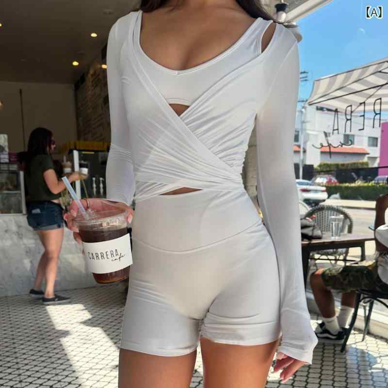 新しい 長袖 ヨガ 服の 女性は 肌に フィット して 体を 修理 します。色: 白,黒,ヌードパウダー,カーキブラウン,キャラメルカバーアップ機能: 高い弾力性と速乾性サイズ: S,M,L袖丈: 長袖服装パターン: ゆるい服の長さ: 腰ま...
