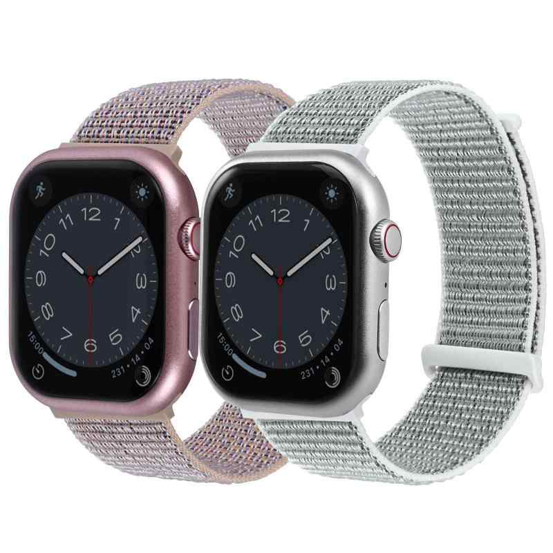 [MABEKS]コンパチブル アップルウォッチバンド 38mm 40mm 41mm 42mm 44mm 45mm 46mm 49mm ナイロン 伸縮 調整可能 快適 ソフト スポーツ 通気 防水 Apple Watch Series Ult...