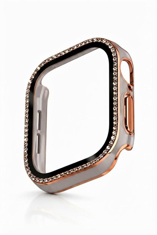 case closet キラキラ ジルコニア 耐衝撃 アップルウォッチ用 カバー 保護ガラス ケース 互換品素材：PC素材を使用した耐久性のある保護ケースで、アップルウォッチをしっかりと保護します保護機能：ガラス保護カバー付きで、画面と本体...