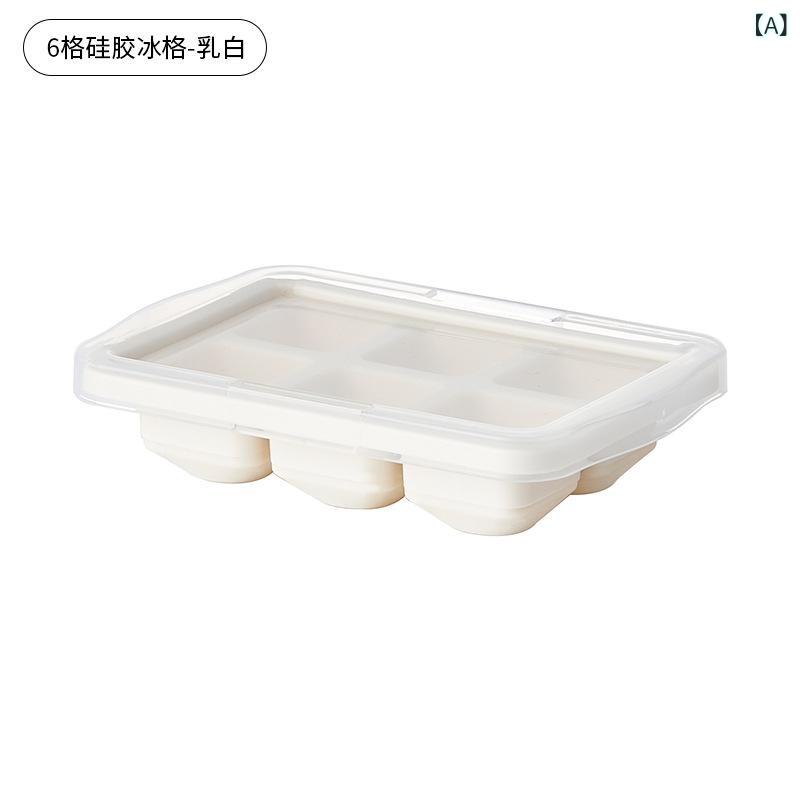 新型の 柔らかい シリカゲルの 氷の 形の 氷の 鋳型の 食品 級の 家庭の 氷の 膜は 氷の 研磨 器の 小さい 製氷 箱を 押して 蓋を 持ちます。ブランド: WUXUAN輸入するかどうか: いいえ商品番号: CN25234材料: プラ...