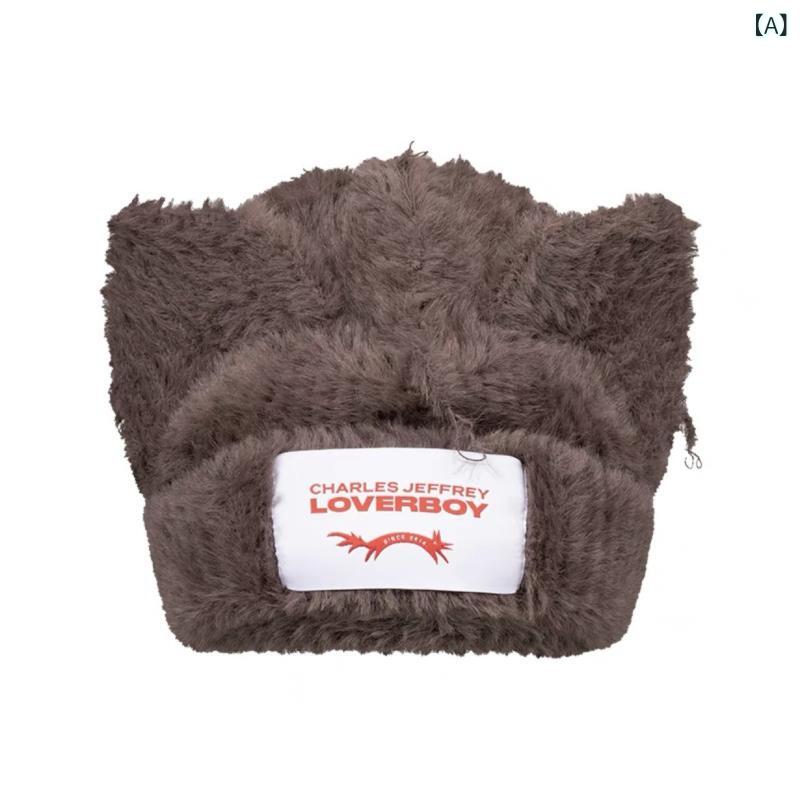 正しい Loverboy ベルベット 豚 ミディ ニット 帽 猫 耳 帽 24 秋冬 新作 可愛い 厚手 男女 モデル 帽子商品番号: EDM007製品カテゴリー: ニット帽人気の要素: 猫適した季節: 冬,春,秋出身地: 嘉興帽子のスタイ...