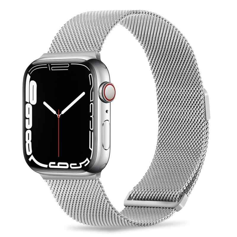 Anlinser コンパチブル Apple Watch バンド45mm 44mm 42mm 41mm 40mm 38mm、磁気クラスプ付きの調整可能なステンレススチールメタルバンドIWatchシリーズ8/7/6/5/4/3/2/1/SE に対応