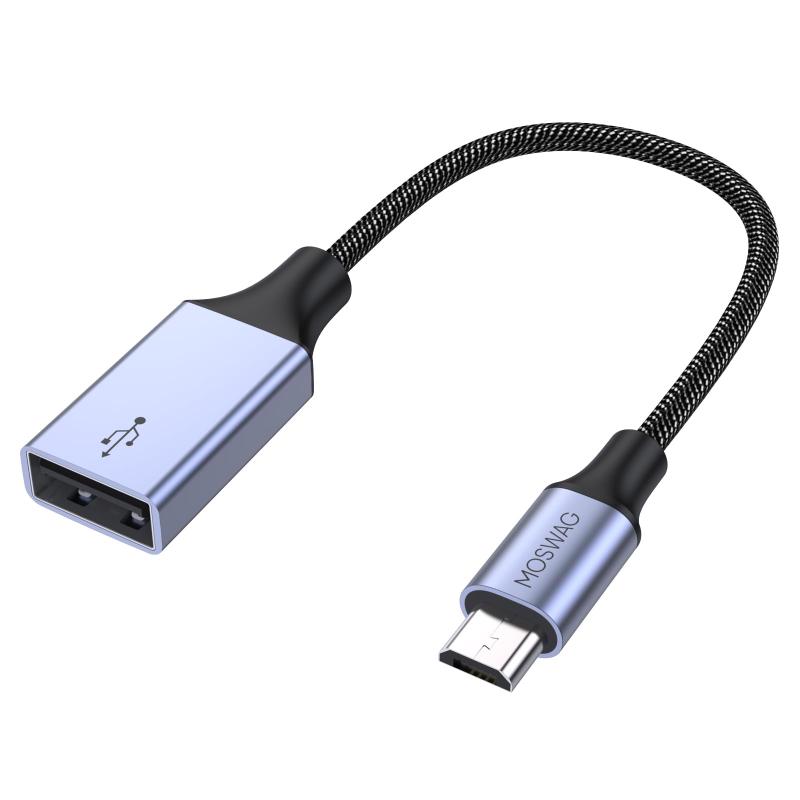 MOSWAG OTGケーブル USBホスト変換アダプタ micro USB オス-USB A ケーブル 変換アダプター スマホ タブレットPC用