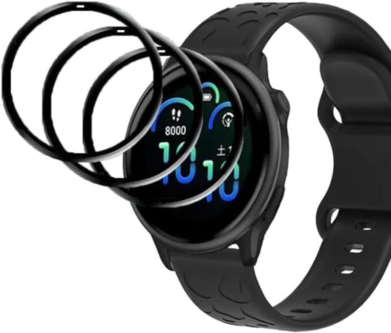 Gosento For GARMIN(ガーミン) vivoactive 6 フィルム 【3枚セット】PMMA+PC製素材 全面保護フィルム 飛散防止 気泡防止 vivoactive6 対応 (ブラック)【対応機種】vivoactive 6 ...