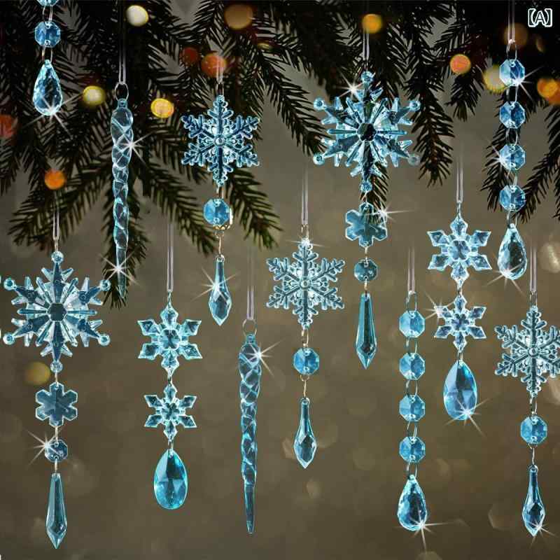 10 個 セット クロ スボーダークリスマスツリースノーフレークペンダント 装飾 アイス ストリップ 透明 スノー フレーク アイスリントアクリルクリスタルアイスコーンセット商品番号: いいえ材料: アクリル供給源が特許取得されているかどう...