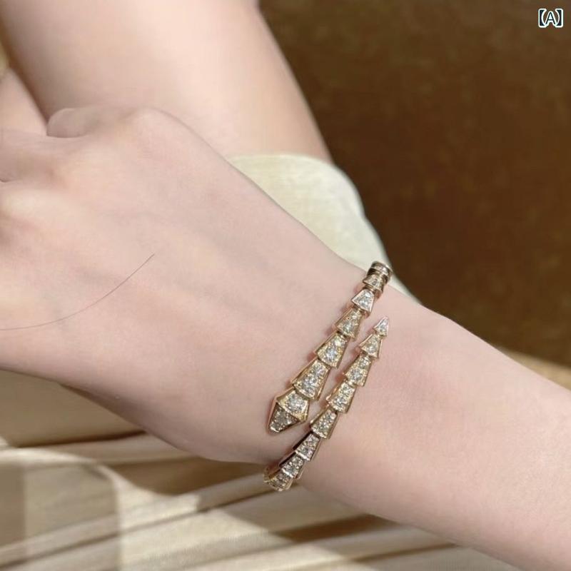 【 コーナー バージョン】 宝 家 蛇 形満 ドリルブレスレットバラ 金に 蛇 骨 手 環 バレンタインデー プレゼント 520材料: 金属商品番号: 蛇の骨ブランド: その他処理プロセス: 電気めっき出身地: 義烏主要な下流プラットフォー...