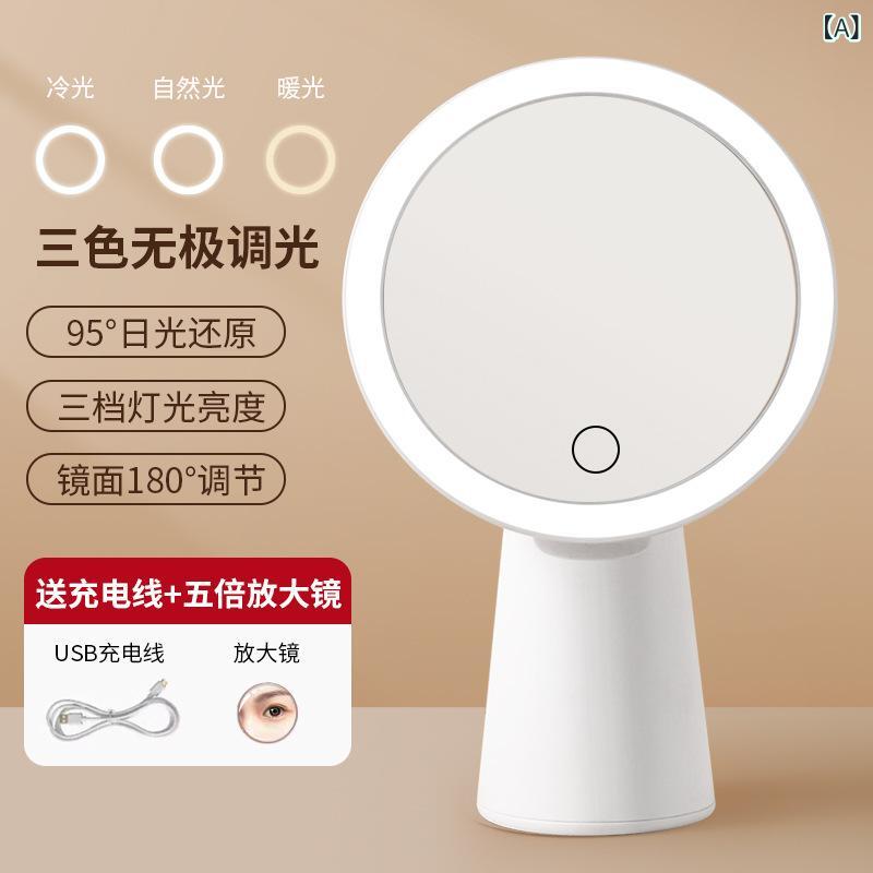 Led 化粧 鏡 ランプ 付き 美 化粧 鏡 デスク トップ 家庭 用 充電 補助 灯 デスク トップ ネット 赤 学生 寮 化粧 鏡製品カテゴリ: デスクトップ片面鏡ブランド: 路漫卡イメージ: その他輸入ですか: いいえ産地: 浙江省フ...
