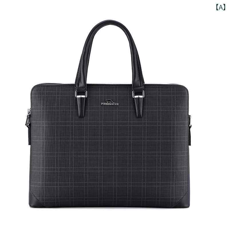 3個セットファッション 男性 ハンドバッグ 横型 pvc ブリーフ ケース 男性 ビジネス 通勤 二 重 コンピュータバッグプレゼント 卸売り 高級スタイル: ビジネス通勤貨物番号: 6615-5材質: Pvcブランド: 普凡カンガルーカラ...