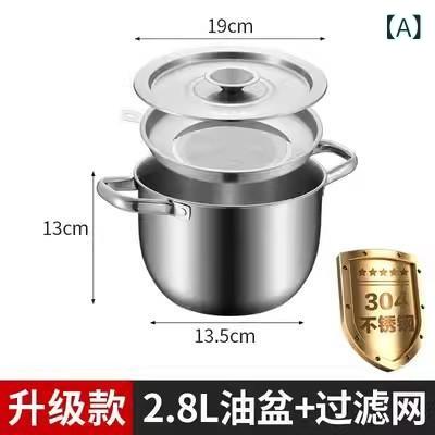 厳選 さ れた オイル タンク、 食品 グレード 304 ステンレス 製 オイル ポット、 蓋 付き、 家庭 用 フィルター ネット 付き、 豚 油 ポット、 キッチンオイルフィルタータンクブランド: 中性輸入ですか: いいえ貨物番号: 3...