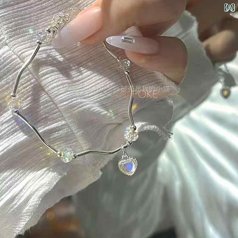 マーメイドテールブレスレットライト 高級 ハイエンド 卸売 スタックムーンストーンクリスタルブレスレット 女性の ための 新しい 中国 風の 親友 ジュエリー材質: 合金処理プロセス: メッキスタイル: レディース,高級感スタイリング: 星...