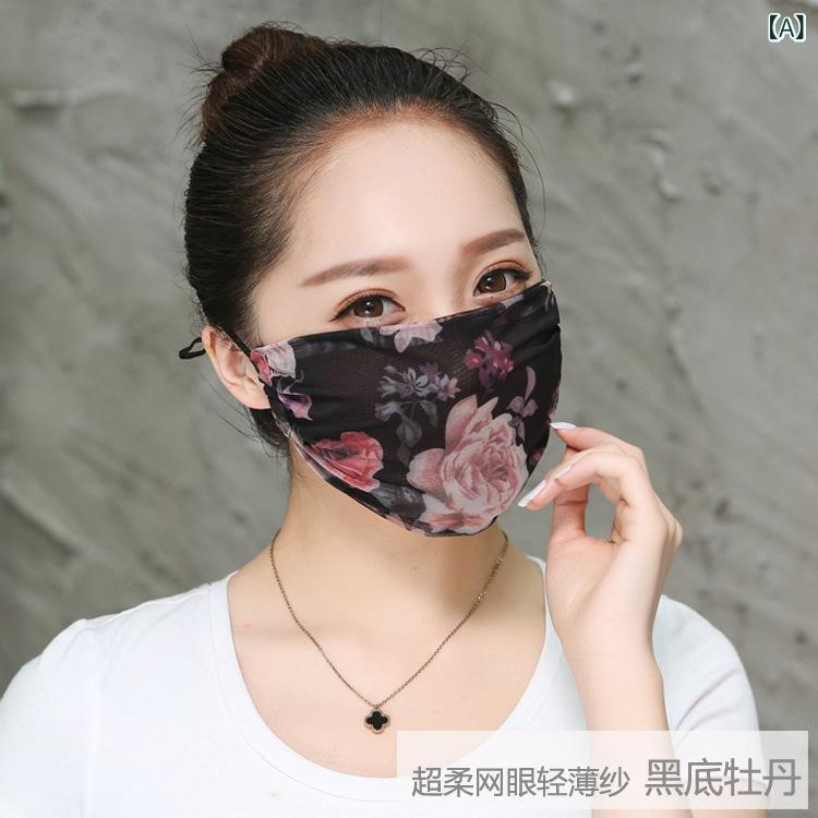 夏の 氷 糸 マスクの 女性は 薄くて 通気 性が あり、 日焼け 止め 紫外線 防止の 顔 全体が 呼吸 し やすい 水洗い プリントの 女性材料: アイスシルクロゴを印刷する: いいえ季節に合わせて: Summer,Spring,秋対象...