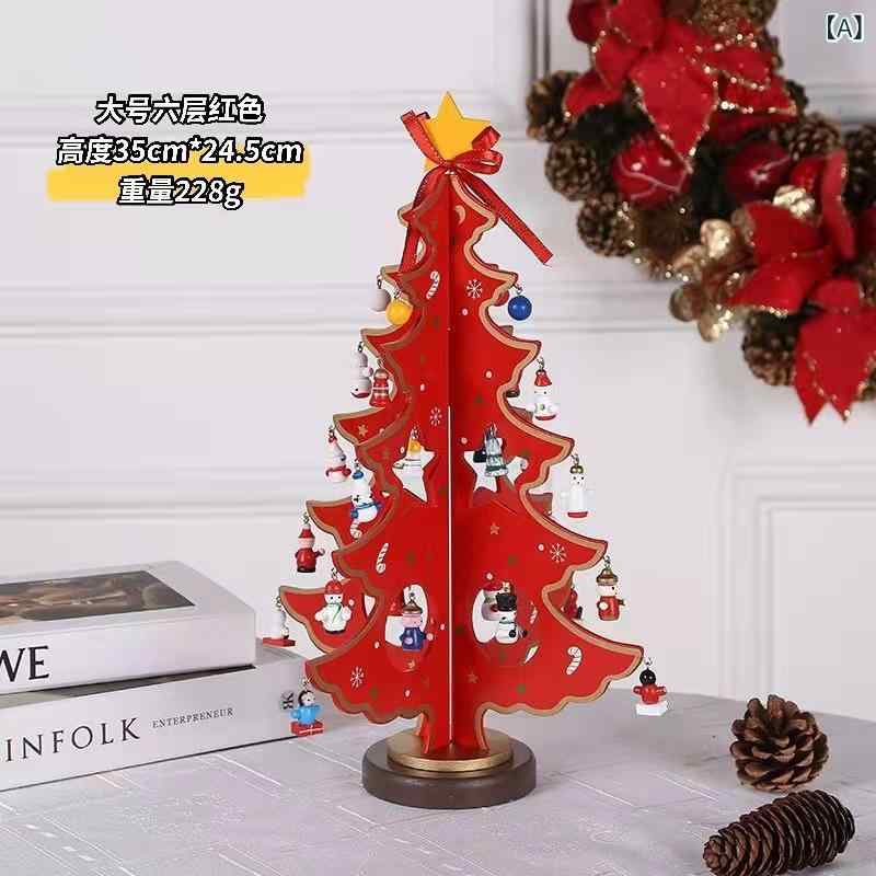 2021 新しい クリスマスツリーの 装飾 品 クリスマス プレゼントクリスマスホームリビングルームオフィス 装飾 スポット 卸売貨物番号: 2枚の木材質: 布カラー: 大きい六層の赤,大きい六階グリーン,Mサイズ5層レッド,Mサイズ5階グ...