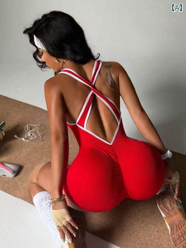 新しい 6 色の ヨーロッパと アメリカの 衝撃 的な カラー ヨガ ジャンプ スーツフィットネスウェアピーチヒップスポーツウェア 女性 ヨガジャンプスーツ供給カテゴリー: スポット製品カテゴリー: スーツ機能: 超弾性ブランド: その他対...