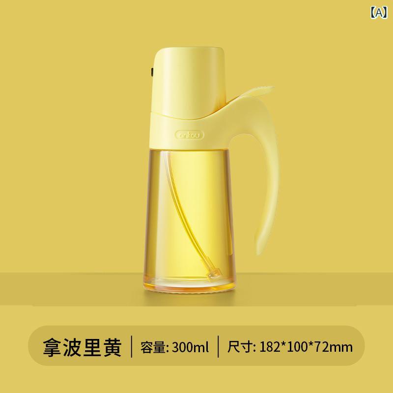 ガラスの 噴射 瓶の スプレーは 圧力 式の オイル ポットの フィットネスの 台所の 食用 油の オリーブ油の バーベキューの 醤油の 噴射 壺を 押します。ブランド: アンコウアンコウ輸入するかどうか: いいえ商品番号: 004材料: ...