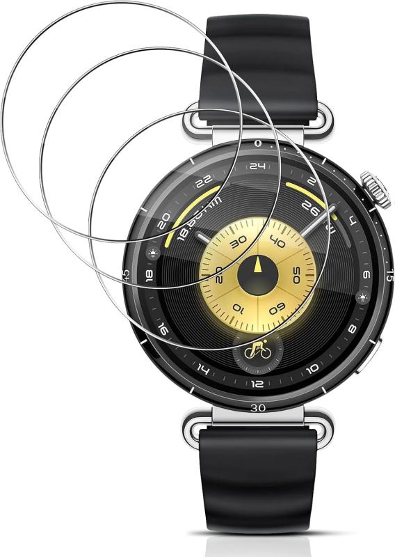 Gosento For HUAWEI WATCH GT 6 41mm フィルム 1.32インチ【3枚セット】2.5Dラウンドエッジ加工 日本旭硝子素材AGC 高透過率 強化ガラスフィルム 硬度9H HUAWEI WATCH GT 6 41m...