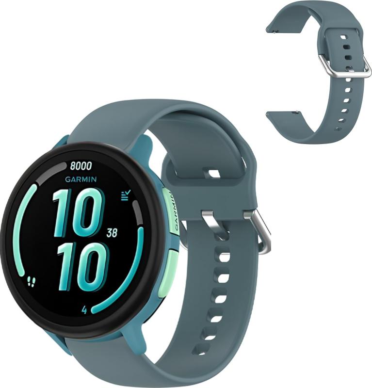 For Garmin Bounce 2 用 ケース カバー 【NOUKAJU】無段階調節可能 通気 メッシュ 通気 軽量、快適、耐久性、防水性 防汗 男女兼用 工具不要 （岩のような青色）【対応機種】Garmin Bounce 2 用 。ご...