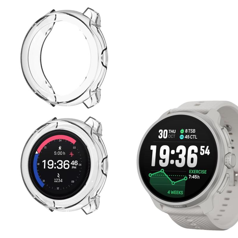 For SUUNTO RACE 2 用 ケース カバー【SUNZHXIN】TPU 素材 反射低減 指紋低減 完全保護 疎水撥油 落下防止 傷防止 黄ばみ防止 指紋防止 装着簡単 SUUNTO RACE 2 ケース(クリア)【対応機種】SUU...