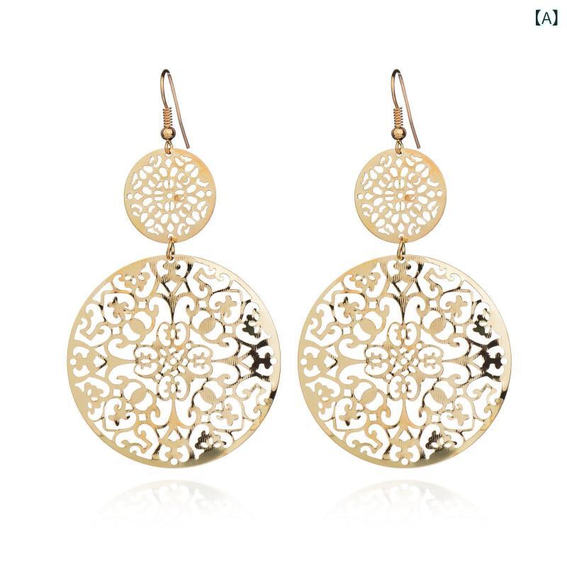 Er 1804 電気 めっきの 女性の イヤリングの 新型の 祝日の 贈り物の 欧米の 気質の 潮流の 復古の 透かし 彫りの アクセサリの 卸売り材質: メタル貨物番号: Er1804ブランド: Sinshion/歆心スタイリング: 透か...