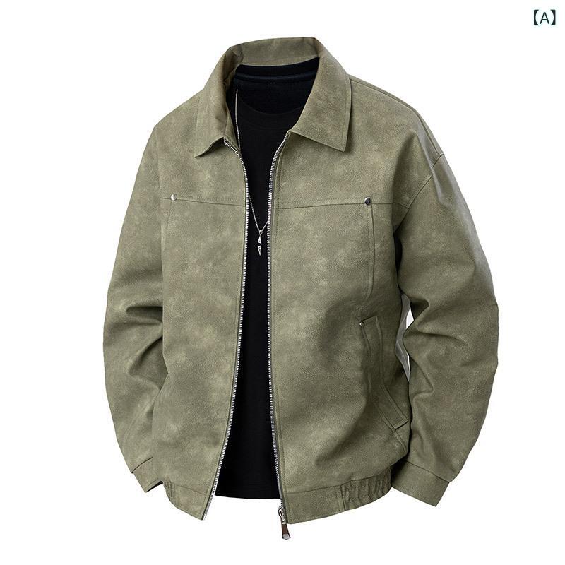 男性の コートの ファッション カジュアル 男性の アメリカの レ トロな puの 皮の 服の コートの 男性の 春秋の タイプの ごろつきの かっこいい 短い 飛行 ジャケットマテリアル機能: その他供給カテゴリー: スポットブランド: ...