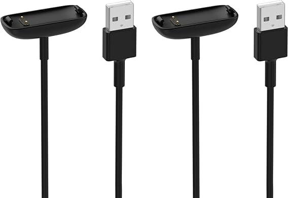 VECASDEN USB充電ケーブル 対応Fitbi Inspire 3用充電ケーブル、Fitbi Inspire 3充電器用交換ドックスタンド（3.3フィート/3.3フィート）2パックFitbit Inspire 3スマートウォッチに対応...