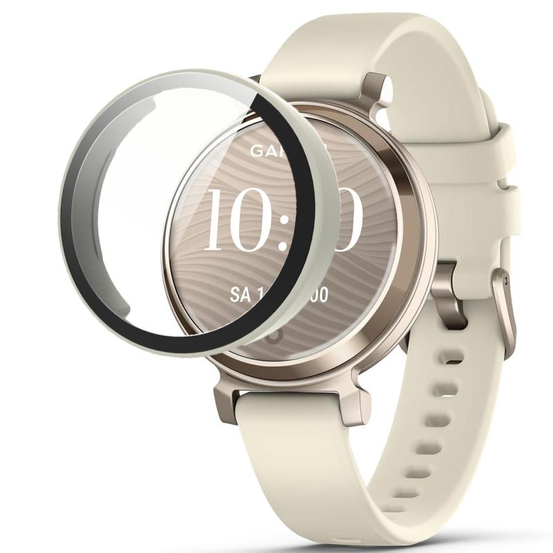 Lamshaw for Garmin lily2 ハードケース、強化ガラススクリーンプロテクター、PCケース 耐衝撃カバー 傷防止 耐衝撃 ガーミン lily2スマートウォッチに対応【対応機種】Garmin lily2 スマートウォッチ。ウ...