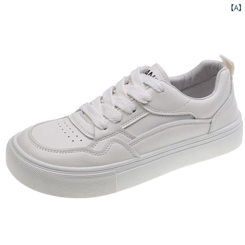 人気の キャンパスマンゴーヘッド 白 靴 2025 新しい 通気 性の 薄い 夏本 革の 女性の 靴 カジュアル スポーツ スニーカースタイル: カジュアルスタイル,白い靴流行の要素: 革のつなぎ合わせ靴先の形: 丸頭靴の材質: 二層牛革 ...
