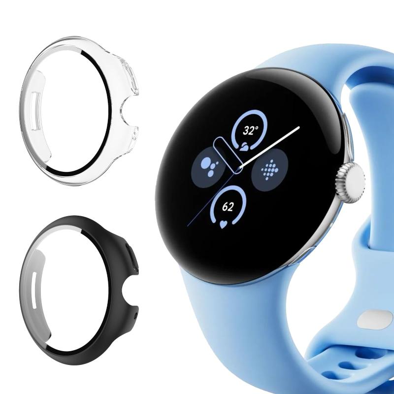 For Google Pixel Watch 4 41mm ケース 保護 ガラスフィルム 一体型 カバー YANMONGI 強化ガラス 保護フィルム 高タッチ感度 防塵 高透過率 防指紋 全面保護 衝撃吸収 簡易着脱 保護カバー Googl...