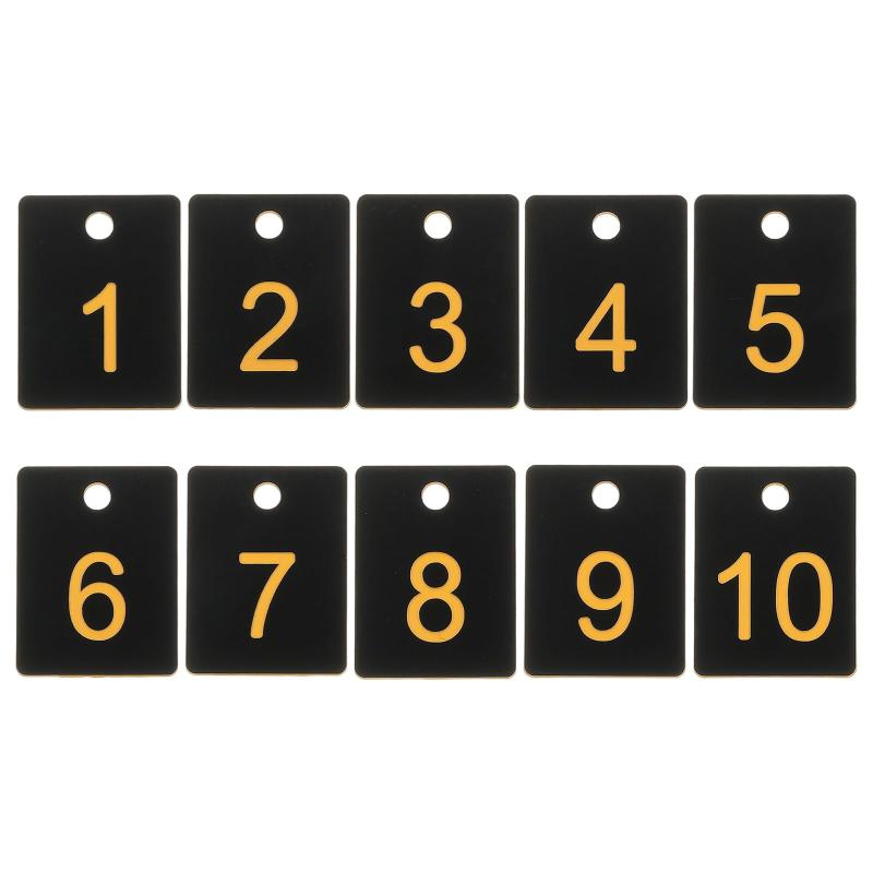 PATIKIL PCS Rectangle Number Tags, cm Plastic Number Key with Hole,
