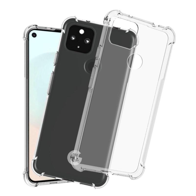 For Google Pixel 5A 5G ケース 耐衝撃 柔軟 レンズ保護 黄変防止 クリア ソフト 全面保護 TPU 滑り止め 指紋防止【四角強化防護】四隅を重点的に厚く強化。TPUクッションが衝撃を吸収し、落下時も端末をしっかり守り...