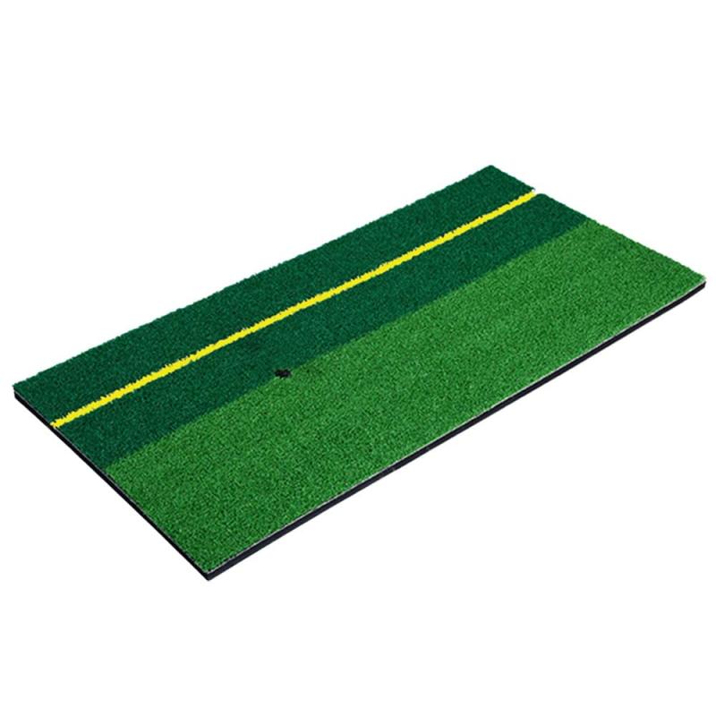 ゴルフマット ゴルフ練習用マット ライン入り ゴルフ スイング アプローチ ティー穴有 60X30cm 人工芝 SBR素材 耐久性 自宅 室内 屋外 練習用 AM220927【コンパクトで持ち運び簡単】: サイズ30cm x 60cmのコン...