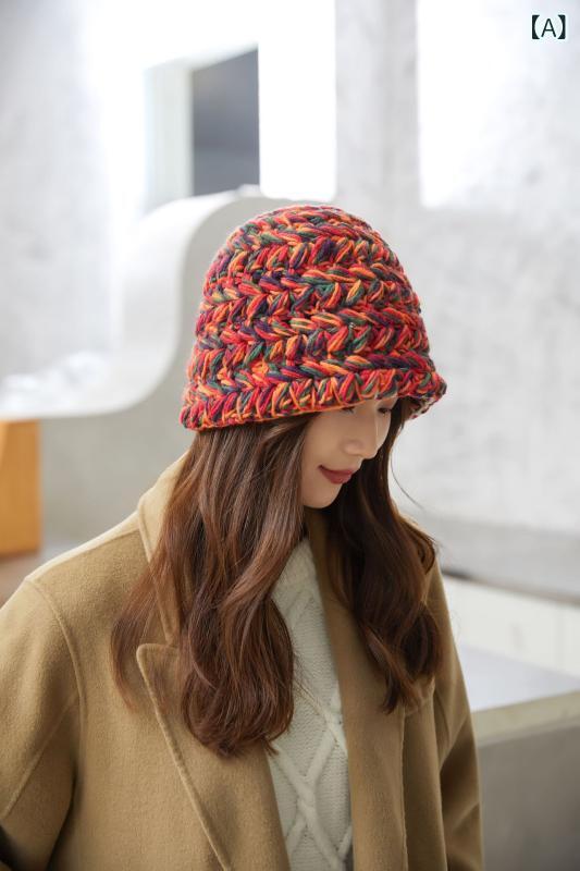 秋冬の 新作 ネオンカラーポットハット、 カラーブロックウールハット、 レディースウールハット、 ファッショナブルで多 用途な レトロスタイル商品番号: ネオンカラーの盆地帽子ブランド: なし製品カテゴリー: 盆地帽子季節に合わせて: Wi...