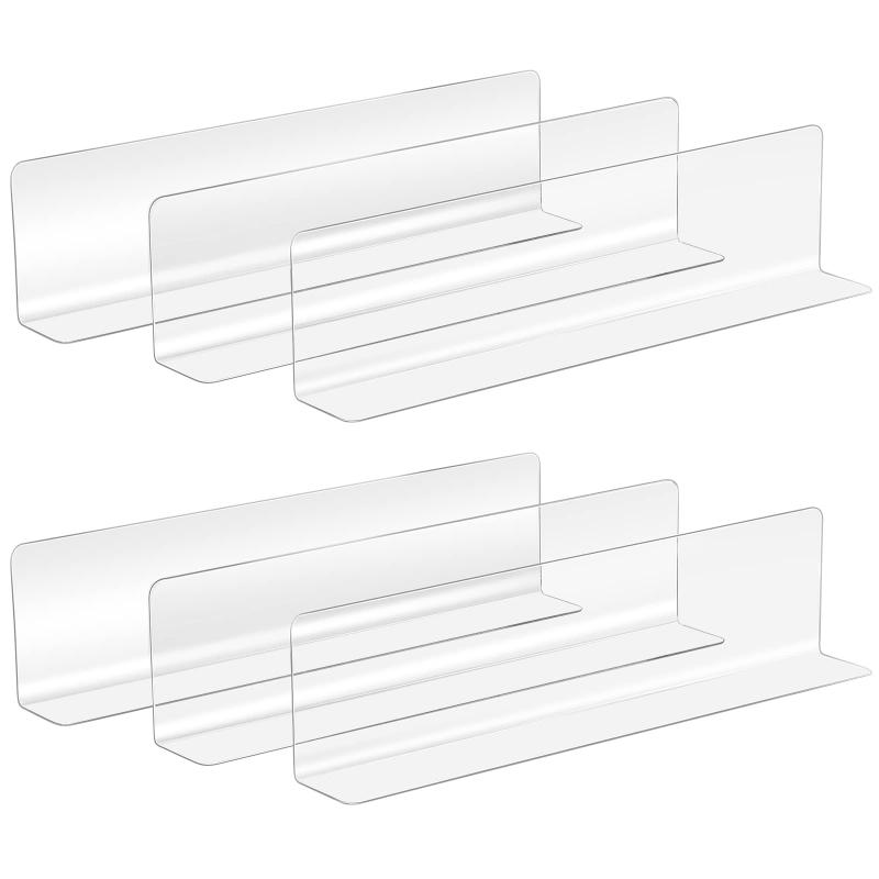 DOITOOL L字型仕切り板 透明プラスチック製 7.9×2.4×1.2インチ 棚仕切り 20個セット スーパーマーケットやオフィス、キッチン収納に最適耐久性に優れたプラスチック製L字型仕切り：丈夫な素材を採用し、変形しにくく長期間の使用...