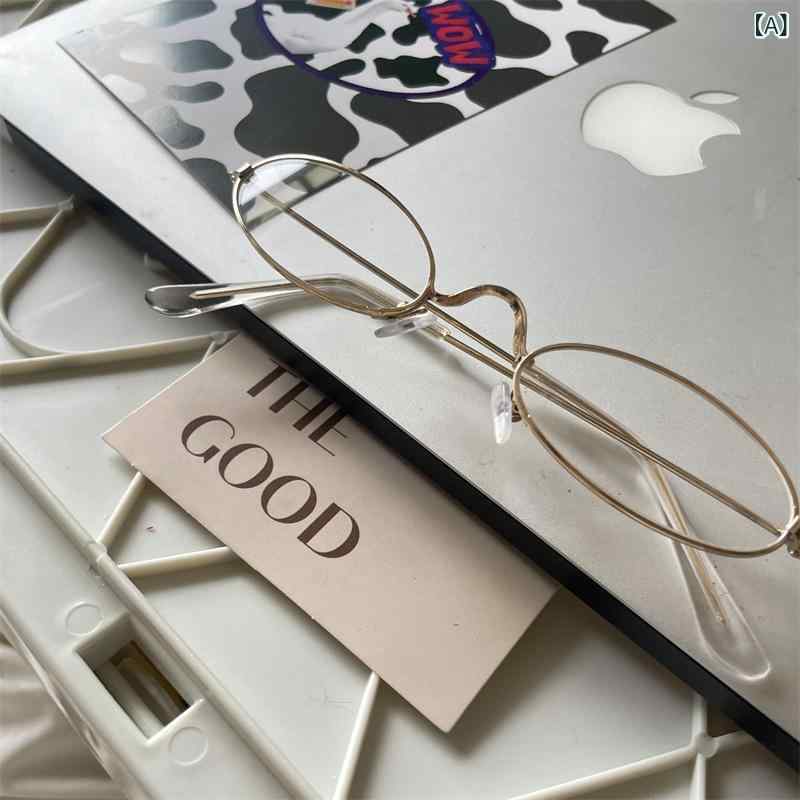 楕円 形の 小さい 枠の 金糸の オタクの 平光の メガネの 女性は 近視の 度数を 配合 して 青い 光の 日系の 文芸の 潮の 枠を 防ぐ ことが できます。発売年・シーズン: 2024年春フレームカラー: 小さな楕円形の金色の透明フィ...