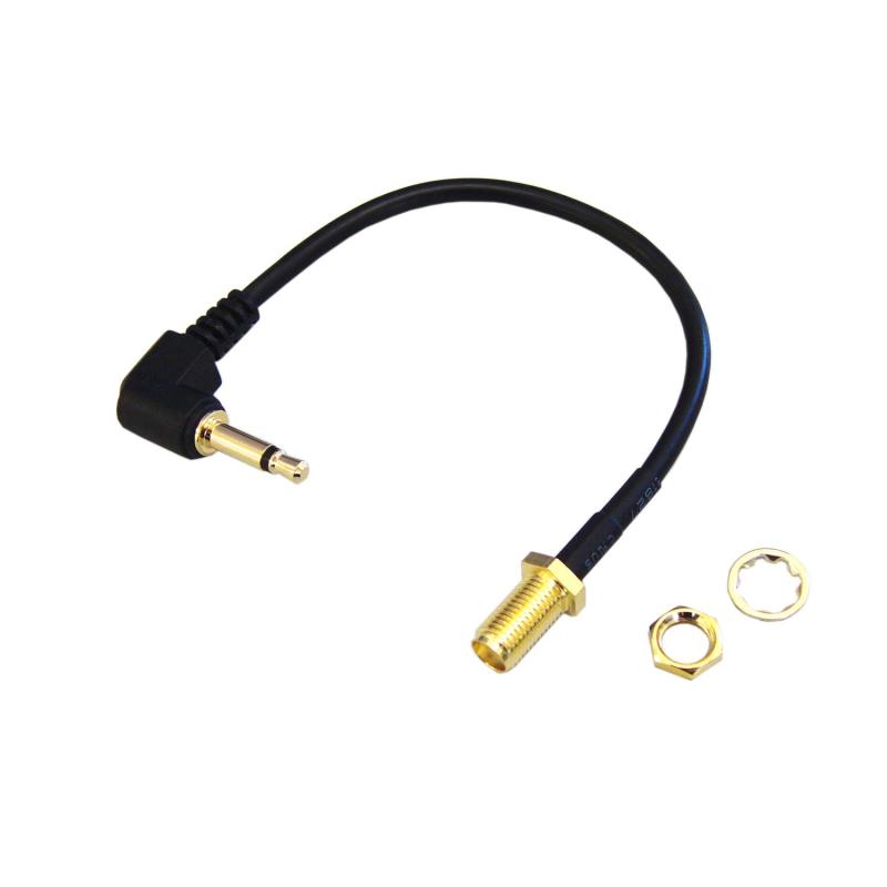 3.5mm L型 モノラルミニプラグ(オス) - SMA(メス)変換ケーブル 0.1m FNT-LH-3SMA103.5mmL型モノラルミニプラグ(オス) - SMA端子(メス)に変換するケーブルです。片側：3.5mmL型モノラルミニプラグ...