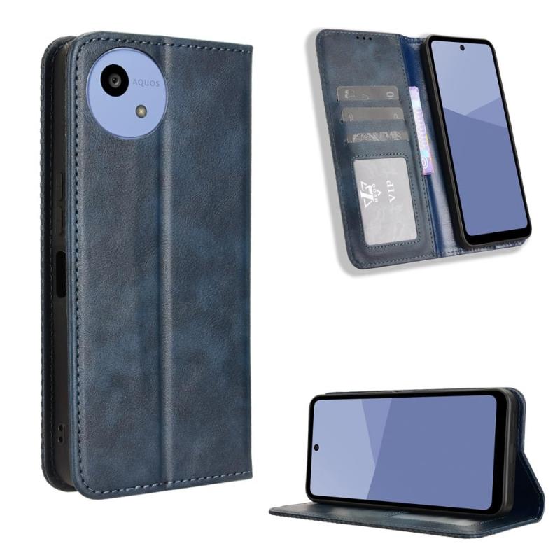 Sharp Aquos wish 5 ケース【MARR】 スマホケース 手帳型 シンプル カバー 手帳型ケース Sharp Aquos wish 5 高級PU レザー カバー カードポケット 手作り スタンド機能付き 全面保護 マグネット ...