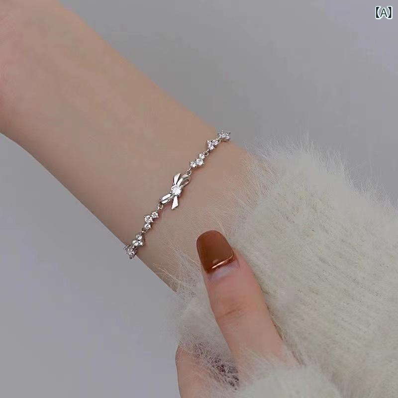 逃亡 中の 王女 リボン ブレスレット 女性 用 ライトラグジュアリー ニッチ 絶妙 高級 感 新作 彼女への 誕生 日 プレゼント ジュエリー材料: 混合素材処理プロセス: 電気めっきブランド: ゴールデンプラチナスタイル: 女性の,プリ...