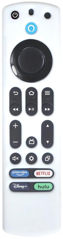 ファイアTV スティックリモコンカバー 音声認識コントロール 4KMax用 シリコンカバー 耐衝撃 防傷 防汚 防水 丸洗い可 全体保護 ソフトカバー 滑止対応(ホワイト)【防汚・耐衝撃】シリコン素材が汚れや傷、日常的な衝撃からリモコンを守...